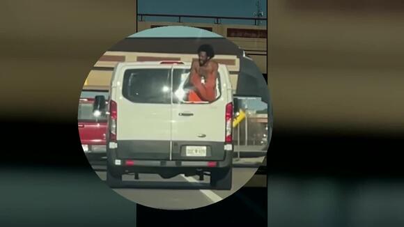 Viral TikTok video shows Oklahoma inmate hanging out of transport van ...