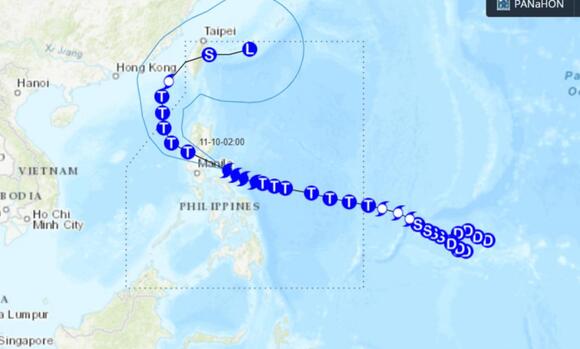 Super Typhoon Fung-Wong Path, Maps and Warnings as Storm Hits ...