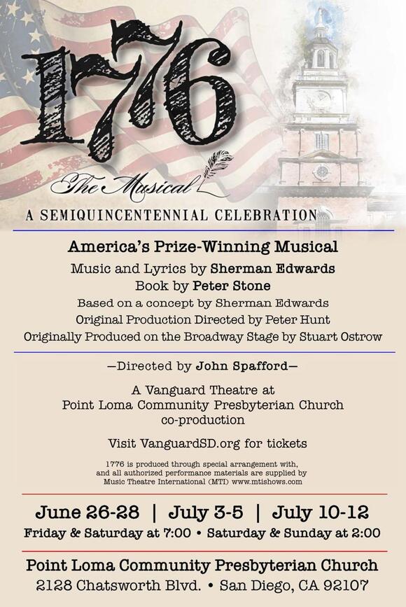 Point Loma church stages ‘1776’ musical to mark nation’s 250th birthday ...