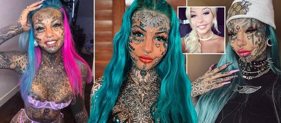 Most tattooed woman' flies across the world for 'highly illegal' body ...