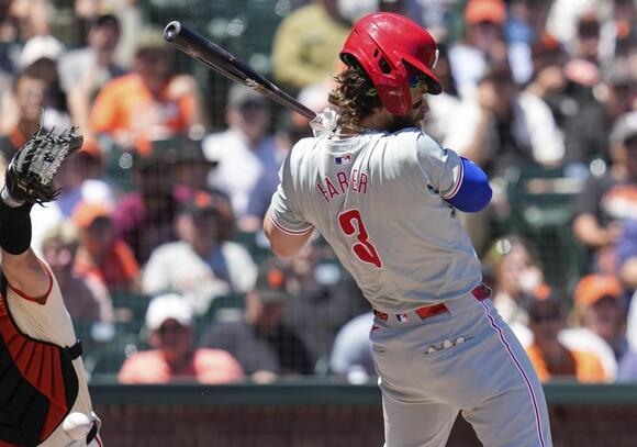 Giants starter doubles down after nearly hitting Bryce Harper in the ...