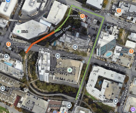 Shoal Creek Trail closed under 5th St Bridge - NewsBreak