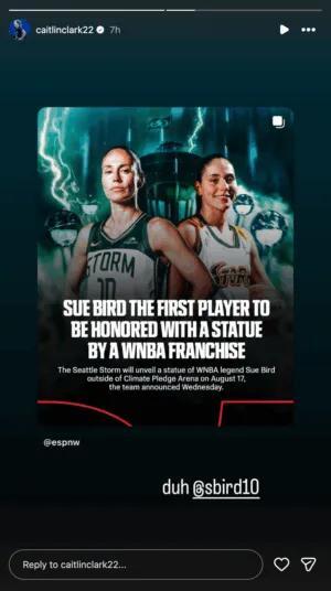 Caitlin Clark Drops Blunt 1-Word Reaction to 4-Time WNBA Champion Sue ...