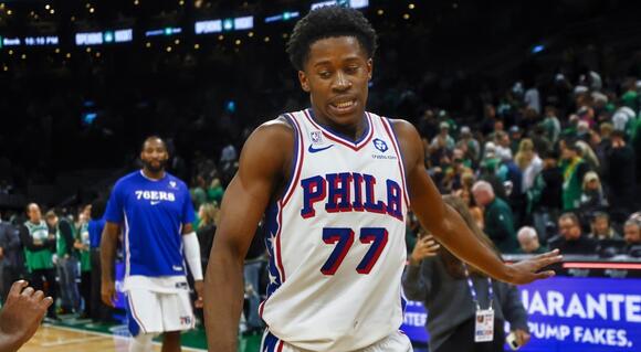 VJ Edgecombe Checks On Joel Embiid After Eye Hit With Hilarious On ...