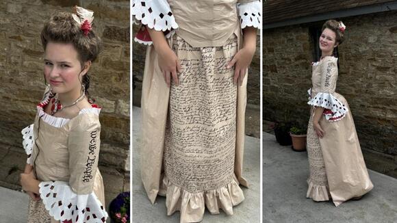 Photos: Teen wins scholarship for Constitution-inspired duct tape dress ...