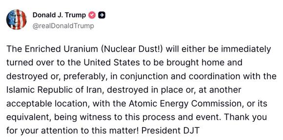US Strikes Southern Iran As Trump Shares Plans For 'Nuclear' Dust; Dow ...