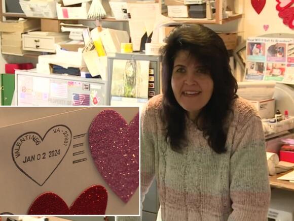 Why a Virginia post office adds a 'heart-shaped postmark' every ...
