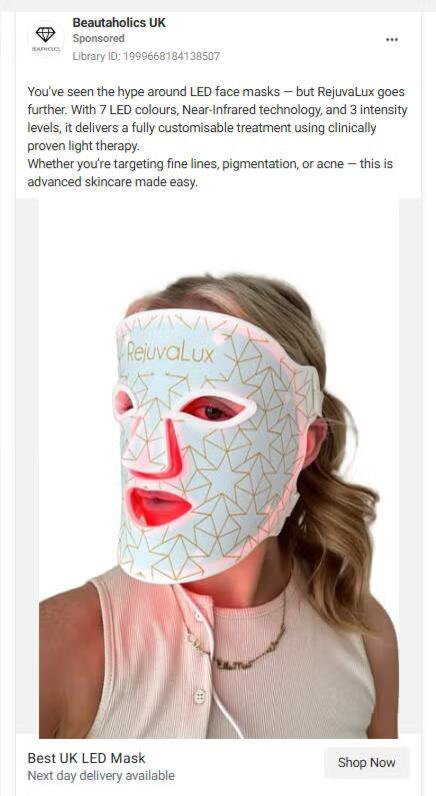 LED face mask ads banned over acne and rosacea claims - NewsBreak