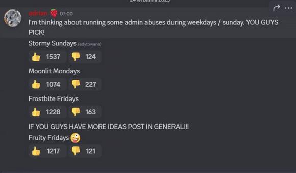 New Admin Abuse date in Grow a Garden. You get to decide when this GaG ...