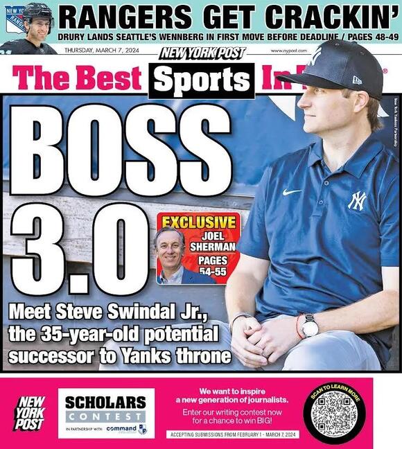 Meet Steve Swindal Jr., the 35-year-old potential successor to Yankees ...