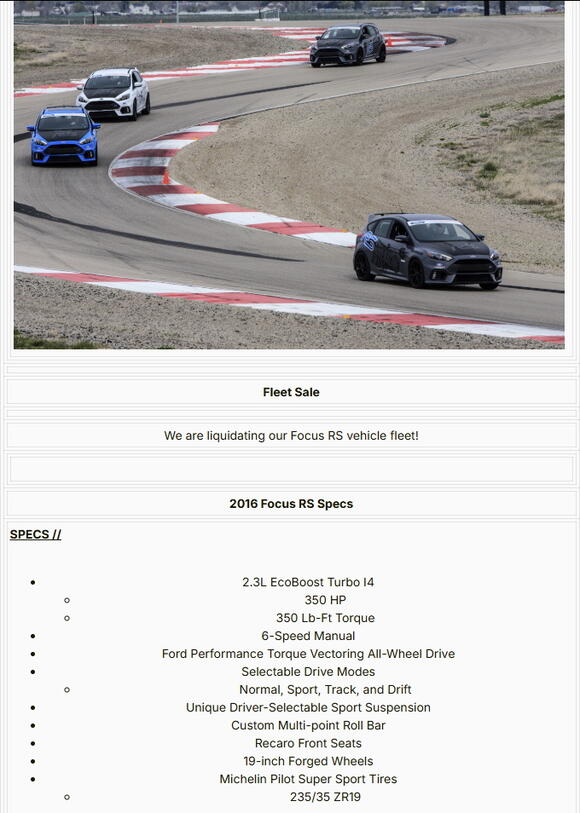 Ford Is Selling Off Track-Tested Focus RS Hatchbacks And There’s The ...