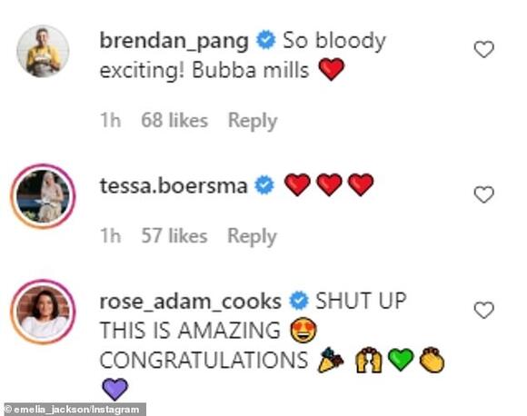 Congratulations! MasterChef winner Emelia Jackson welcomes her first ...