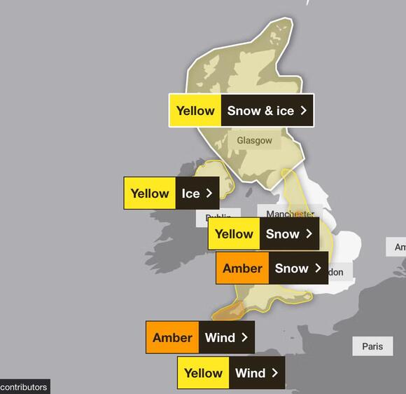Storm Goretti map: Where Britain will be hit by heavy snow and ice with ...