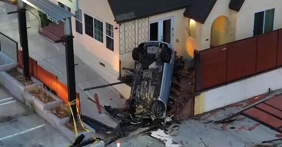 A Car Flipped Upside Down Onto a Family’s Front Porch in Wilmington and ...