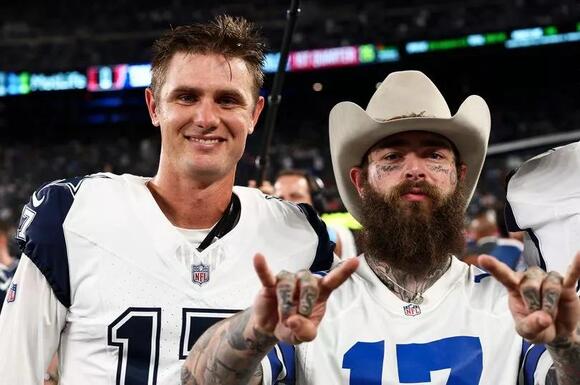 Brandon Aubrey shares Post Malone connection after Cowboys jersey ...