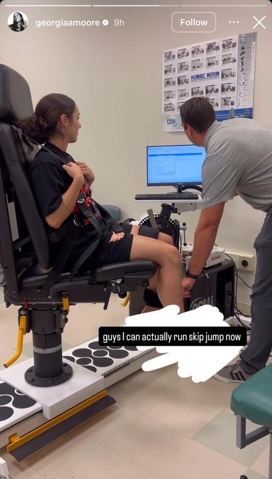 4 Months Post Surgery, Georgia Amoore Flexes Coffee, Smiles and ...