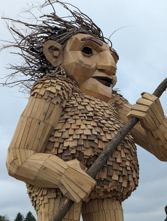 Danish Artist Thomas Dambo Unveils 20-Foot Troll Near Elk Horn - NewsBreak