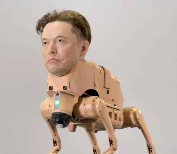 Why a robot dog with Elon Musk's face is wandering around San Francisco ...