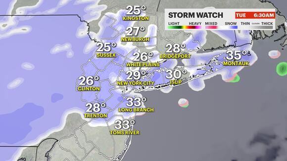 STORM WATCH: 1-3 inches of snow to coat NYC into Tuesday, arctic air ...