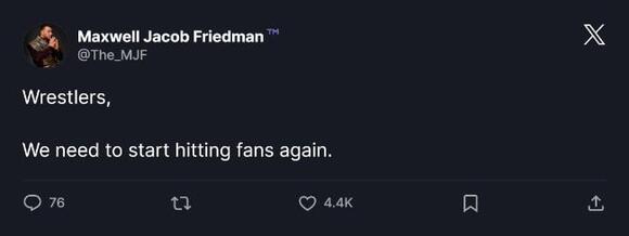 MJF Has A Savage Response To Brock Lesnar Guy Announcing His ...