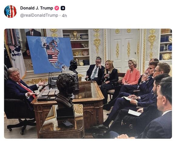 Trump Trolls European Leaders With AI Map Showing Greenland, Canada ...