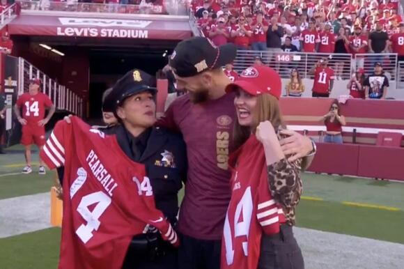49ers WR Ricky Pearsall Presents Signed Jerseys To First Responders Who ...
