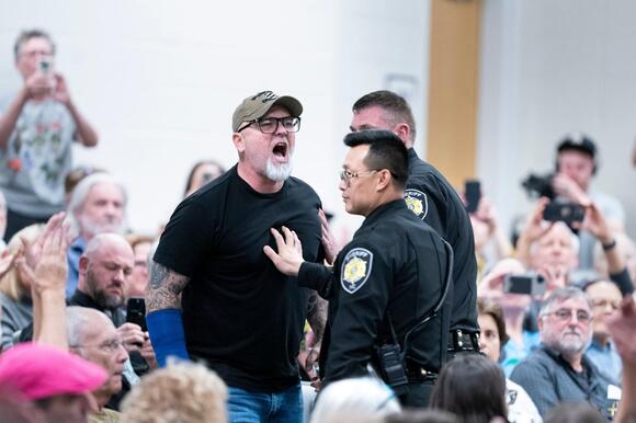 Vet who was escorted out of a town hall after ranting at NC Republican ...