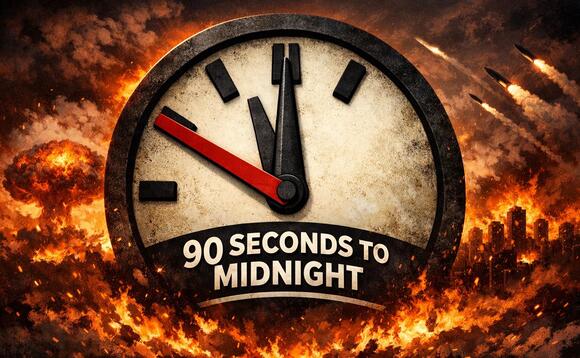 Scientists moved the "Doomsday Clock" to 90 seconds to midnight—the ...
