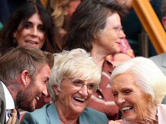 David Beckham snaps selfies from the Royal Box with his mum Sandra at ...