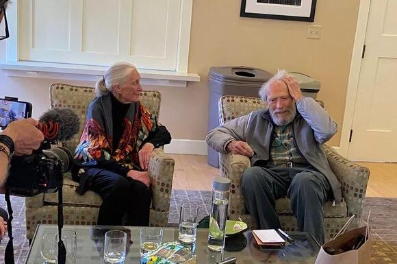 Clint Eastwood, 93, makes rare public appearance with Jane Goodall, 90, at hometown event