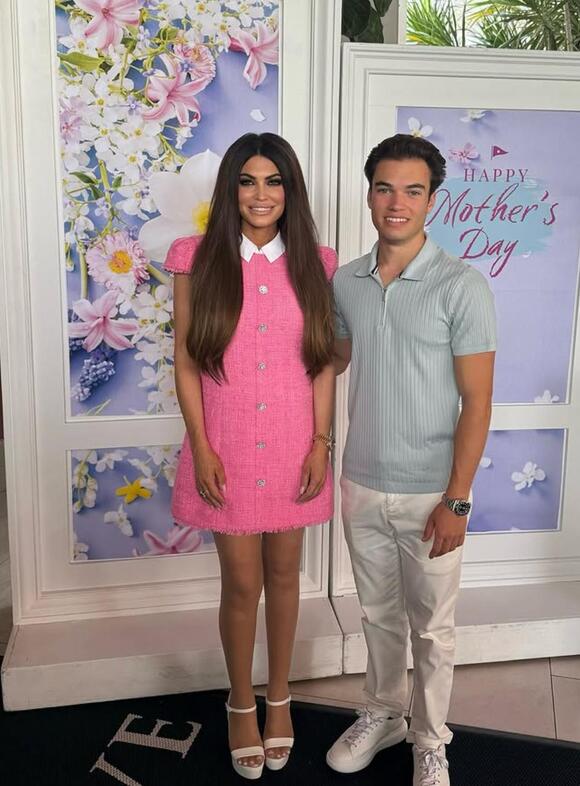 Kimberly Guilfoyle Wears A Chic Tweed Dress While Posing With Her Son ...