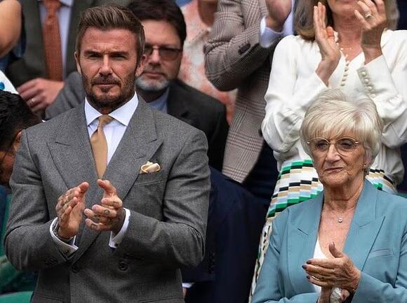 David Beckham snaps selfies from the Royal Box with his mum Sandra at ...