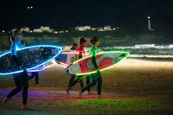 LED Light Show Turns French Night Surfing Event Into Something ...