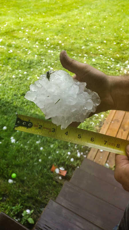 Supersized hailstone nearly breaks Minnesota record