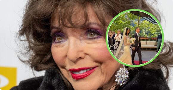 Joan Collins Walks Son Alexander Newley Down The Aisle In Lavish ...