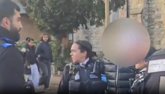 Woman feeding pigeons arrested and handcuffed by police as onlookers ...