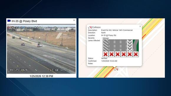 Ice leads to crashes, closed roadways across the Austin area - NewsBreak