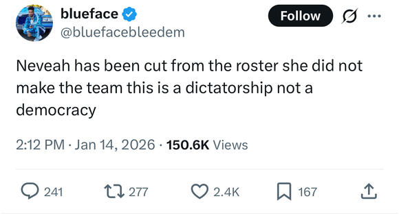 Blueface Says Neveah Akira Was 'Cut From the Roster': 'This Is a ...
