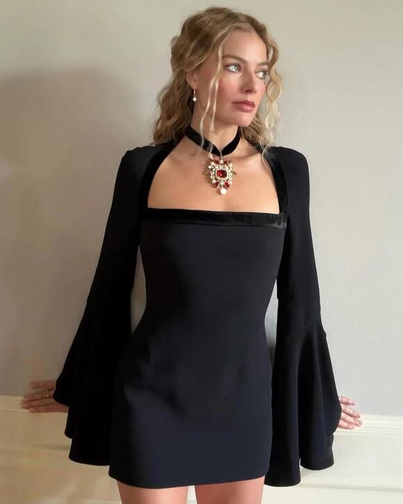 Margot Robbie Wore Roberto Cavalli & McQueen Promoting ‘Wuthering ...