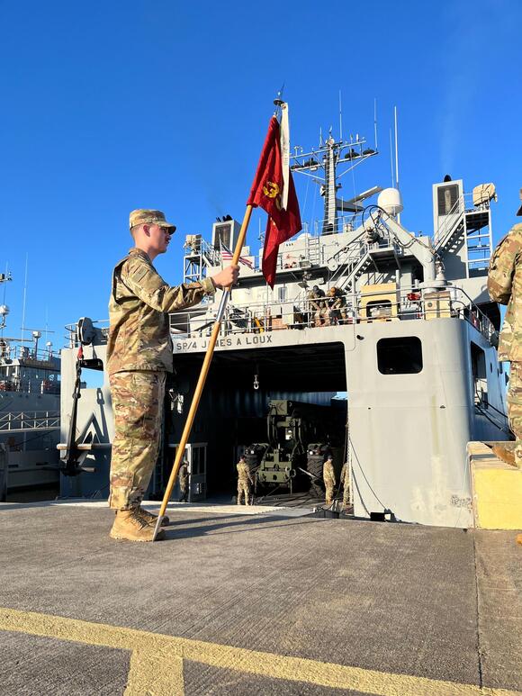Troops deploy from Joint Base Langley-Eustis to help build floating ...