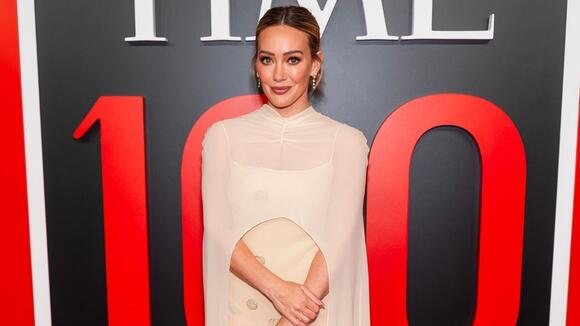 Hilary Duff’s Anna October Dress With Cape Is as Sheer as It Gets ...
