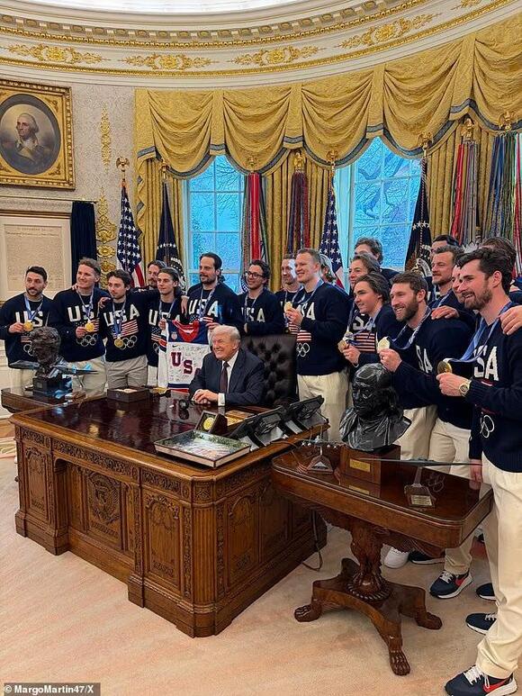 Revealed: The five Team USA hockey stars who rejected Trump's invite to ...