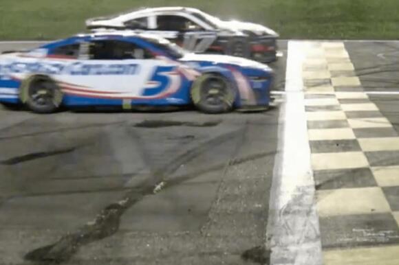 Kyle Larson Edges Out Chris Buescher For The Win At Kansas In The ...