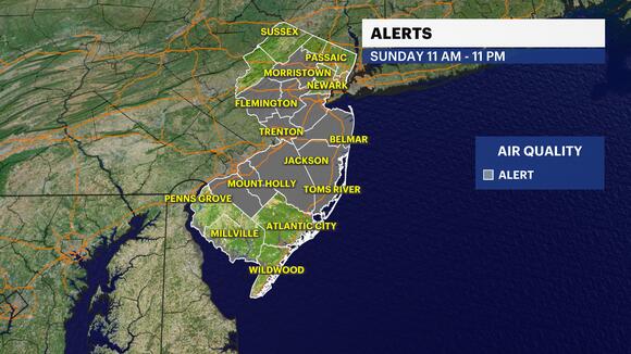 HEAT ALERT: Hot, hazy conditions and afternoon thundershowers in New Jersey