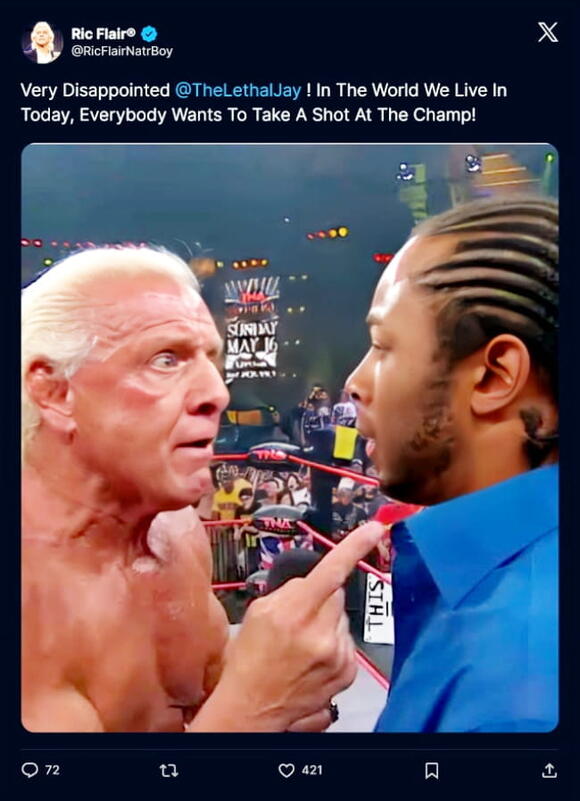 Ric Flair “Very Disappointed” In Jay Lethal After Recent Podcast ...