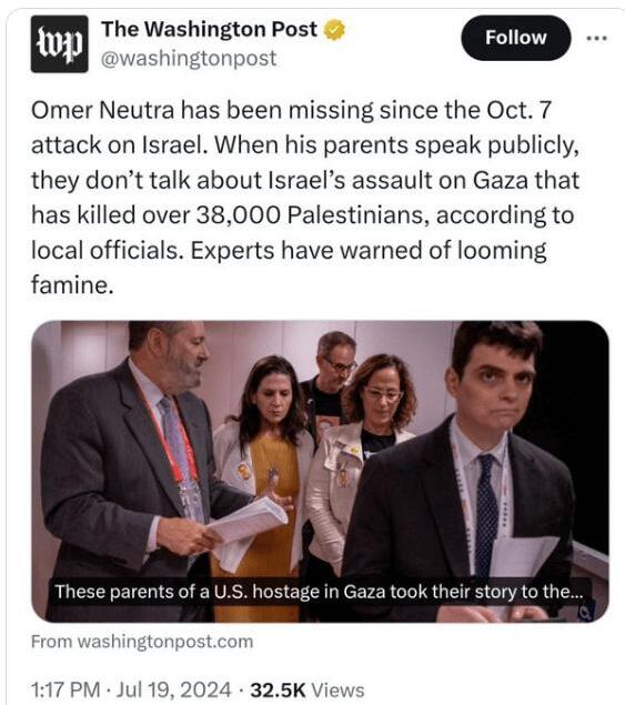 Washington Post deletes tweet about how hostage’s parents don’t talk ...