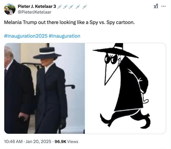 Melania Trump’s inauguration hat spawns hilarious memes online: ‘She ...