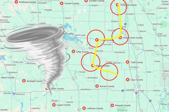 Map Reveals North Dakota’s True Tornado Alley - NewsBreak