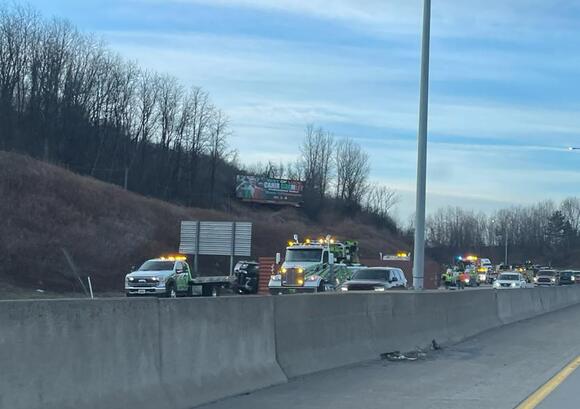 Tractor trailer crash on I-81 causes heavy traffic - NewsBreak