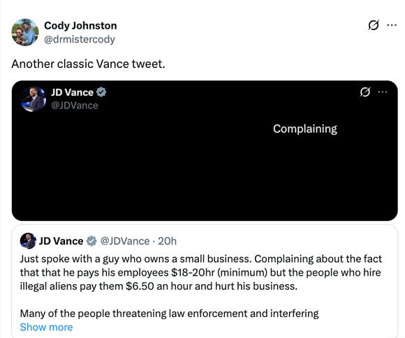 JD Vance Is Getting Dragged For His Bizarre Take On Minimum Wage ...